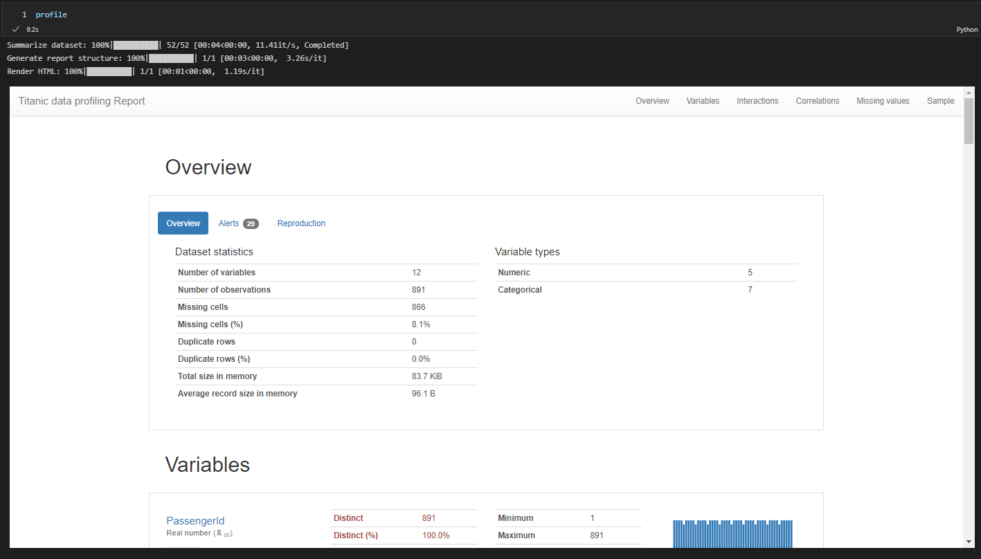 YData profilingを使って探索的データ分析を効率化する方法 - データテックログ